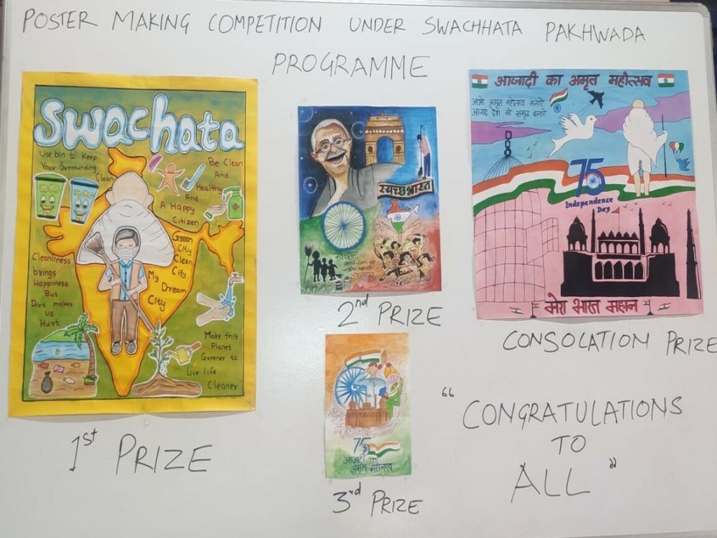 Poster making competition under Swachhata Pakhwada programme organised ...